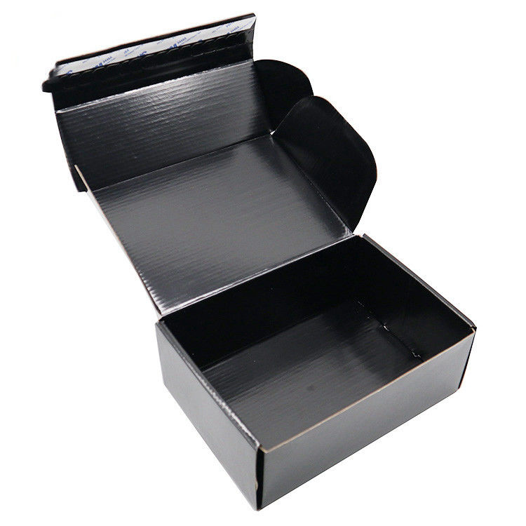 Recycled Matte Corrugated Shipping Boxes Black Corrugated Boxes