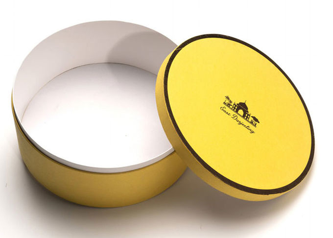 Yellow / Green Color Round Gift Box , Round Present Box For Birthday ...